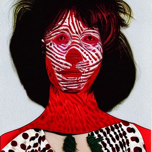 cindy sherman digital self portrait with red hair, | Stable Diffusion