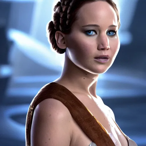 jennifer lawrence as princess leia in star wars | Stable Diffusion