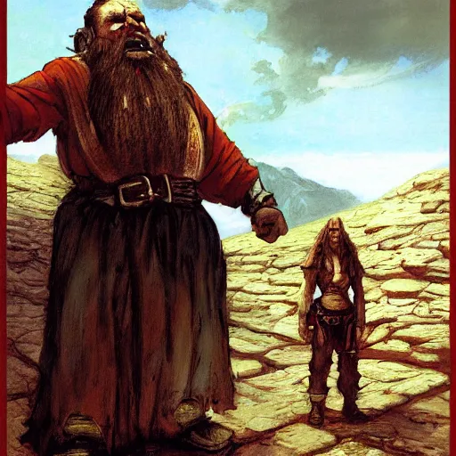 A dwarf counselor, by Eugene Delacroix, Peter Elson, | Stable Diffusion ...