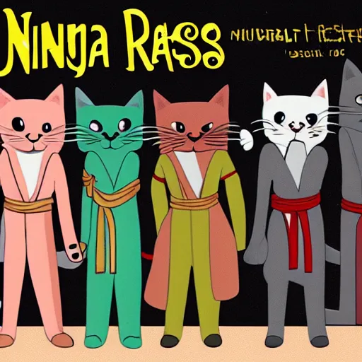 a character lineup of ninja cats | Stable Diffusion | OpenArt