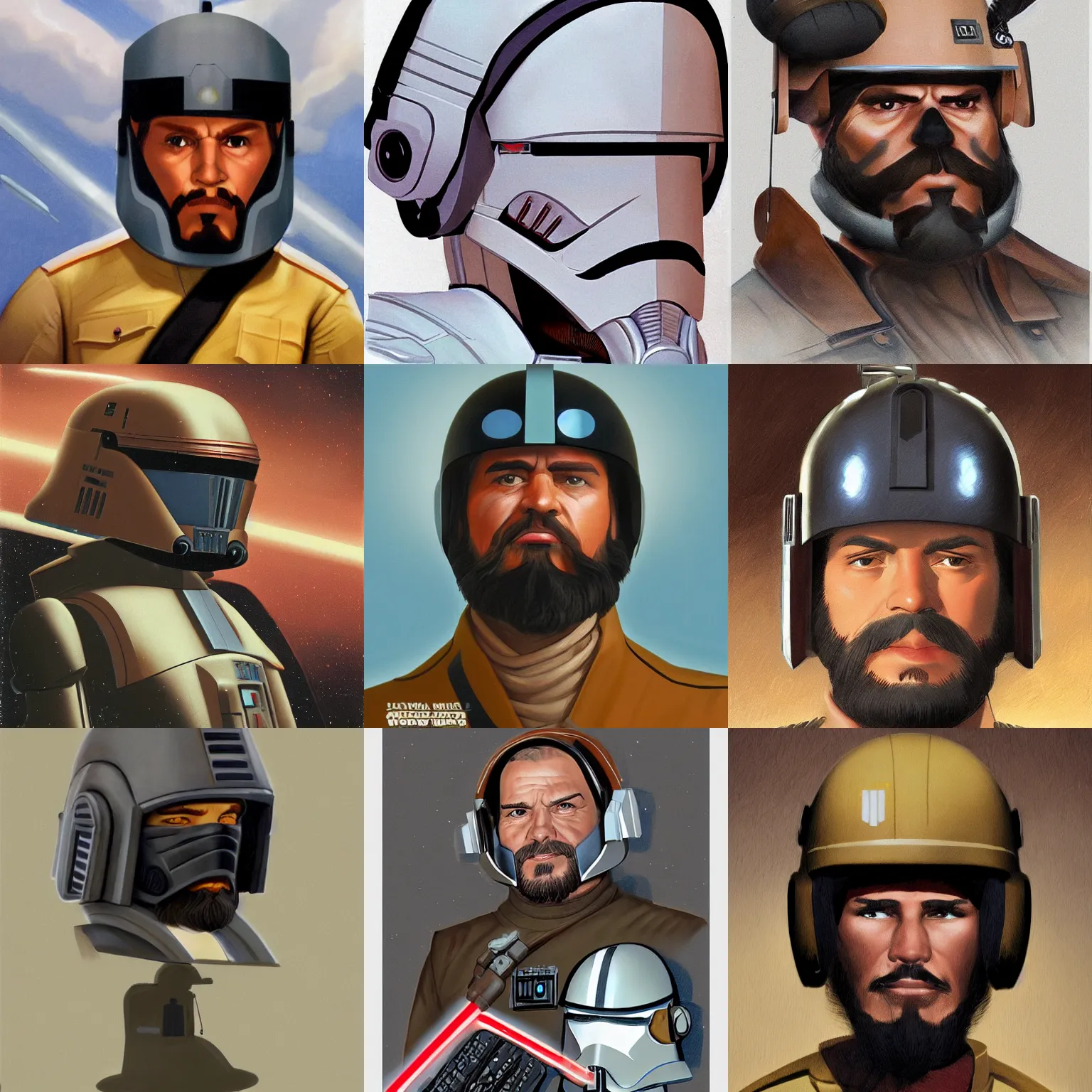 ruguevara star wars rebellion cyber pilot portrait by | Stable ...