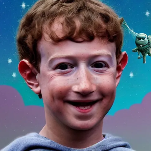 small child alien mark Zuckerberg on an alien planet | Stable Diffusion ...