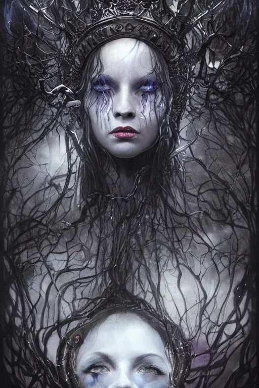 the ink witch queen of the fluid, painted by howard | Stable Diffusion ...