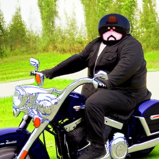 portrait of a fat cat riding a harley davidson | Stable Diffusion | OpenArt