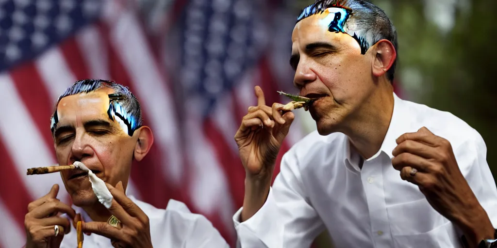 barack obama smoking a massive joint, 8 k, uhd. | Stable Diffusion ...