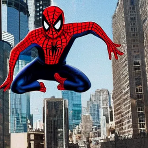 three - point perspective illustration of a spiderman | Stable ...