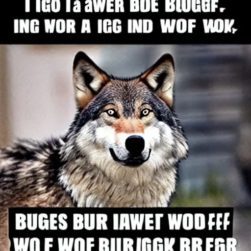 I got a favorite burger, but once I got a wolf job | Stable Diffusion ...