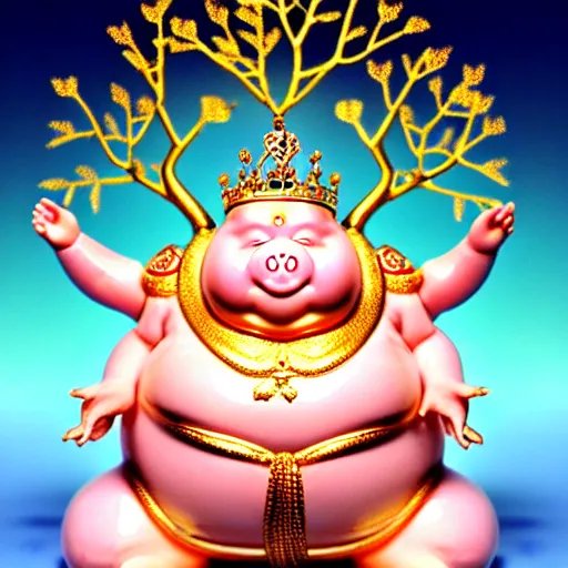 Piggy deity, fat figure, Cute, adorable, elegant, | Stable Diffusion ...