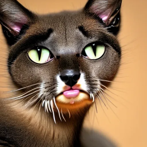 a feline platypus - cat - hybrid with a beak, animal | Stable Diffusion