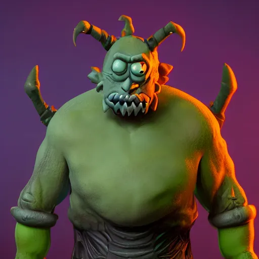 an orc warlock in plagueheart gear, Rick and Morty | Stable Diffusion ...