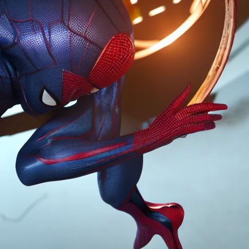 4 k cgi render of a gothic spider - man climbing up a | Stable ...