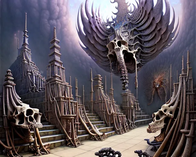 street view of a temple made of bones, fantasy | Stable Diffusion | OpenArt