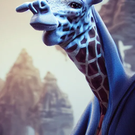 a highly detailed portrait of a humanoid giraffe in a | Stable ...