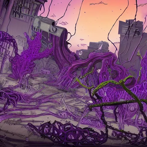 purple infection, magic, eldritch abomination, | Stable Diffusion | OpenArt