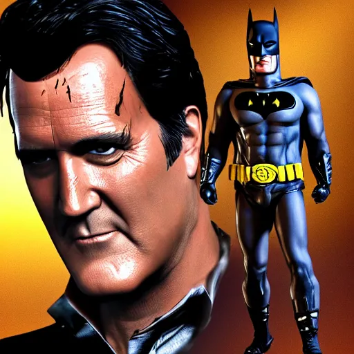 Bruce Campbell playing as batman, hyper realistic, HD, | Stable ...