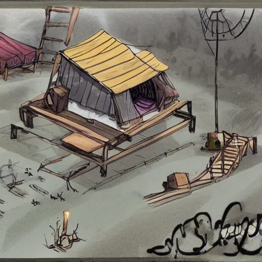 rooftop camp, concept art | Stable Diffusion | OpenArt