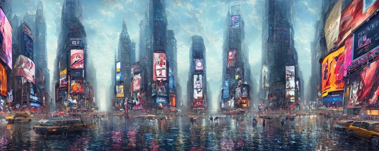 A beautiful highly detailed epic painting of Times | Stable Diffusion ...