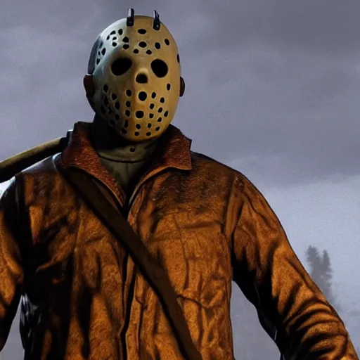 Jason Voorhees in red dead redemption 2 4K detail | Stable Diffusion ...