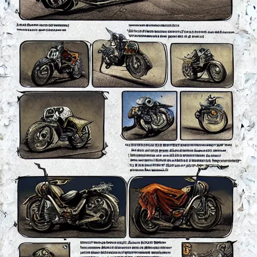 dungeons and dragons motorcycle, concept art, players | Stable Diffusion