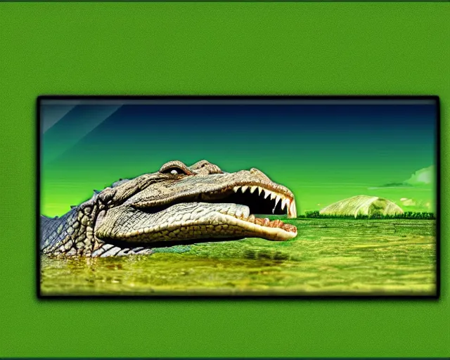 a!!! crocodile!!! on the windows xp default wallpaper, | Stable ...