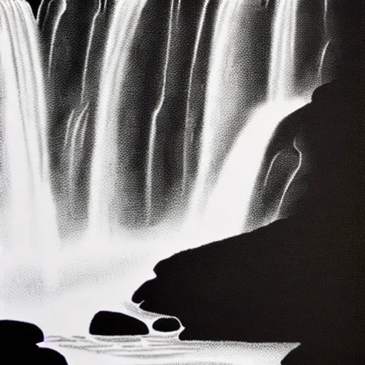 zen, waterfall, black ink | Stable Diffusion | OpenArt