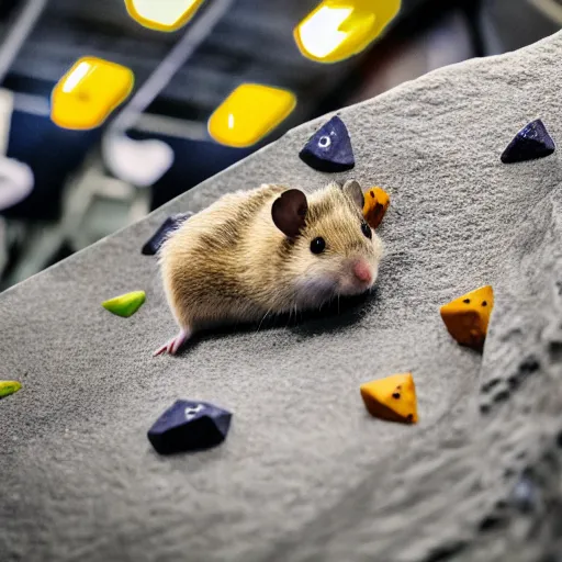 photograph of a hamster rock climbing, focused, sharp | Stable ...