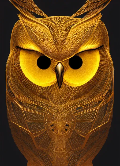 symmetry!! product render poster golden ration owl, | Stable Diffusion | OpenArt