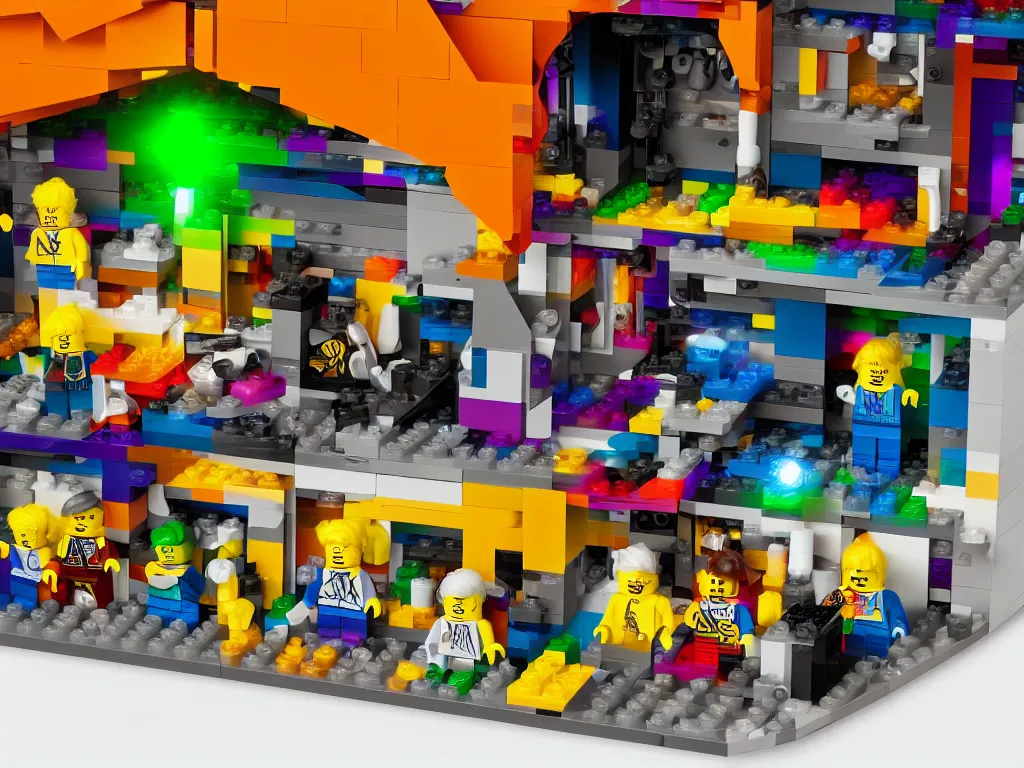 trance festival lego set, dramatic lighting | Stable Diffusion