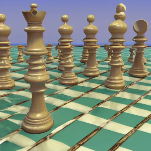 3d raytraced render from 1996, David Friedrich, giant | Stable Diffusion