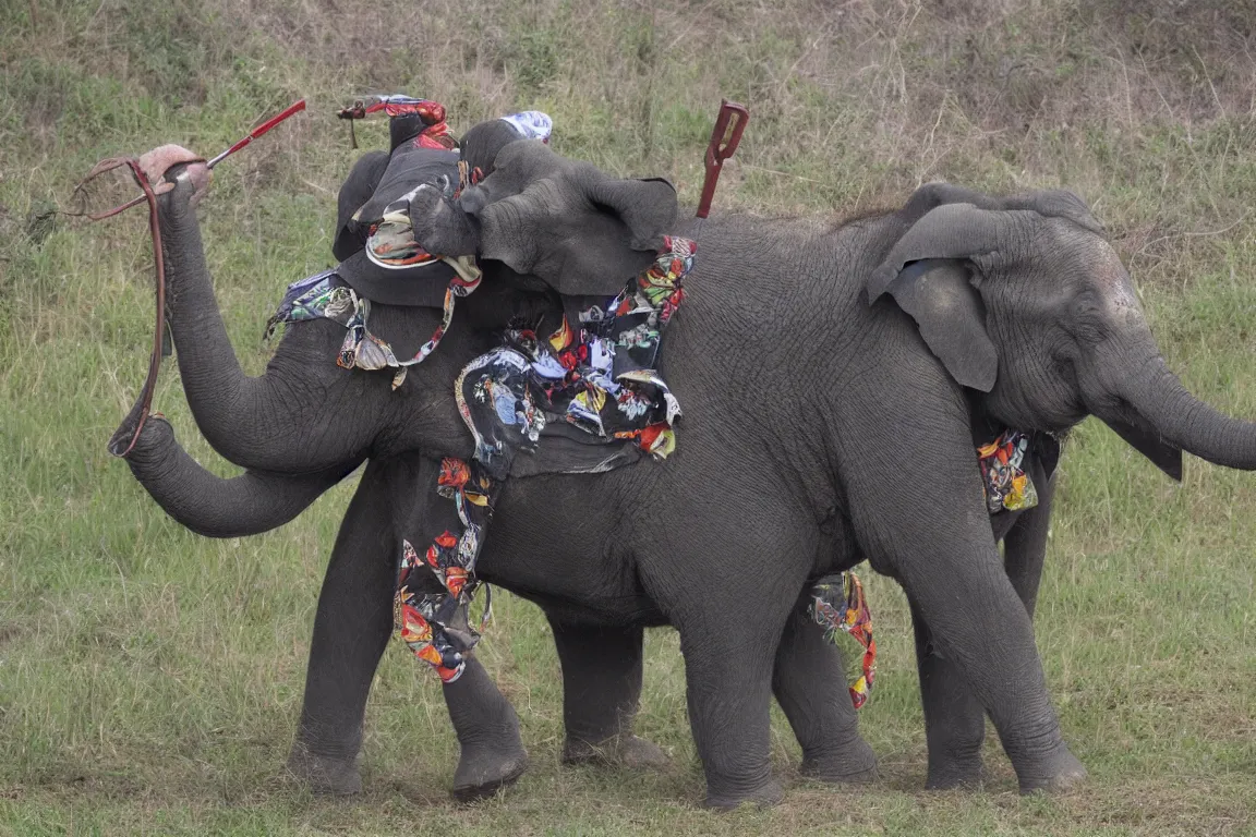 Ninja elephant with nunchucks | Stable Diffusion | OpenArt