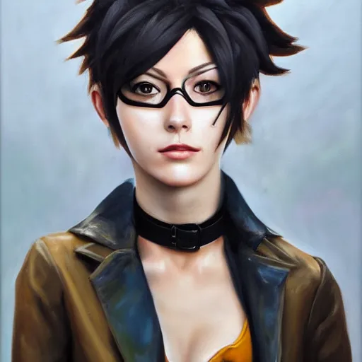 oil painting of tracer overwatch in a field wearing | Stable Diffusion ...