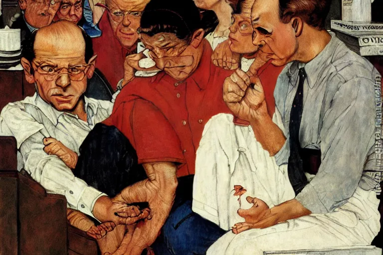 Norman Rockwell painting of George Costanza | Stable Diffusion