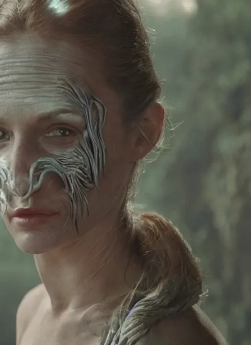 movie still of a beautiful woman with an alien | Stable Diffusion | OpenArt