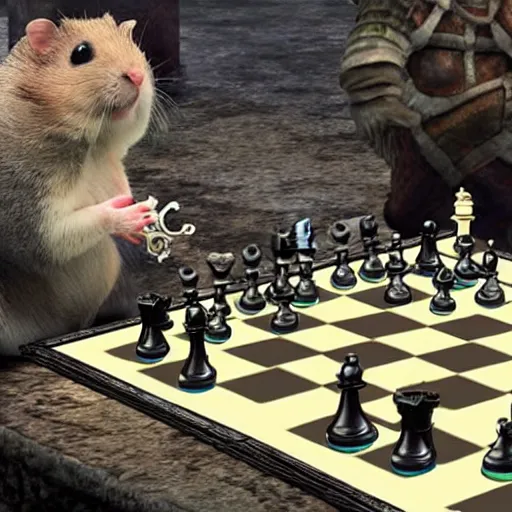 a hamster playing chess in the game dark souls | Stable Diffusion | OpenArt