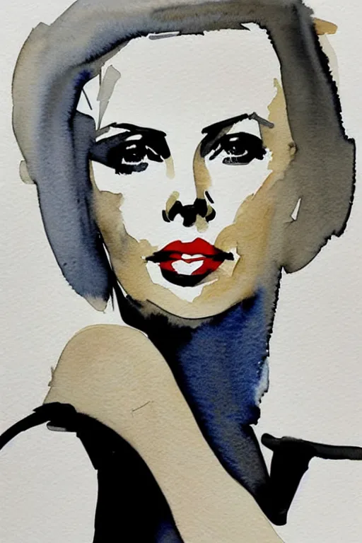 charlize theron, watercolor portrait by David downton | Stable ...