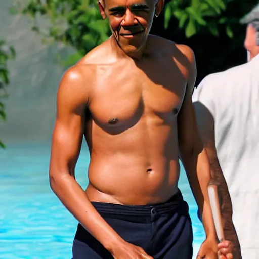 Barack Obama shirtless | Stable Diffusion | OpenArt