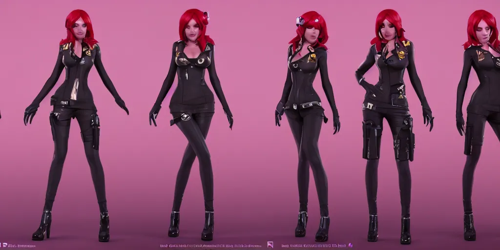 character sheet of KDA Miss Fortune (League of | Stable Diffusion