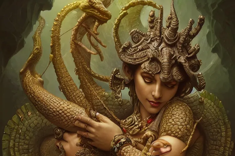 stone statue of the crocodile god adorned with | Stable Diffusion | OpenArt