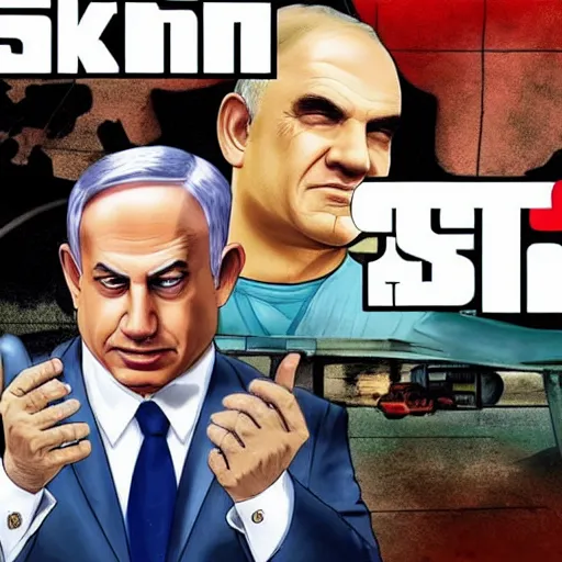 benjamin netanyahu on a GTA San Andreas cover | Stable Diffusion | OpenArt