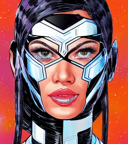 maori female android, by MARVEL comics and Sandra | Stable Diffusion ...