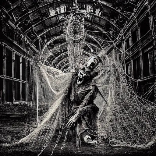 1860 photo of an ancient fractal clown-demon devouring | Stable ...