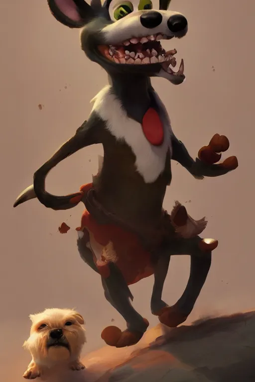 a cartoony dog, in the style of Rayman origins, | Stable Diffusion ...