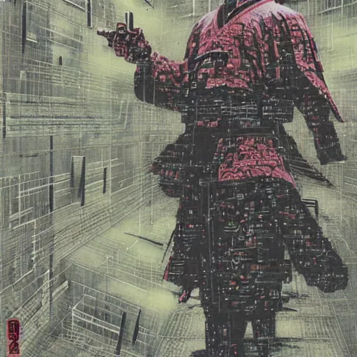 cybernetic samurai in The Matrix (1999) by Hasegawa | Stable Diffusion ...