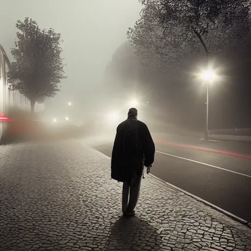 homeless man at bus stop with warm tinted strrt light | Stable ...