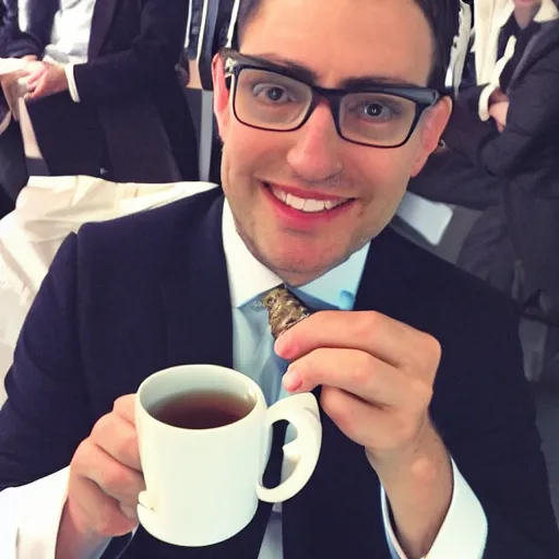 Grexic wearing very posh attire whilst sipping on tea | Stable ...