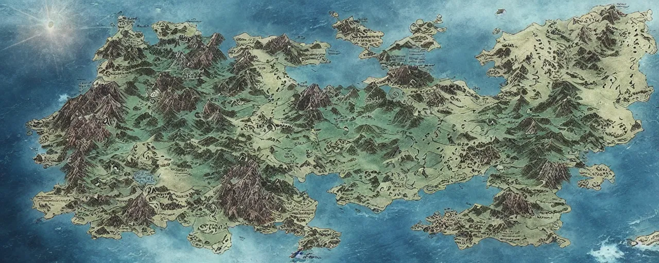 map of middle - earth. witcher 3. velen. novigrad. | Stable Diffusion ...