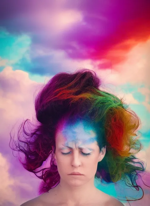 a dramatic photo of a woman with hair made of | Stable Diffusion | OpenArt