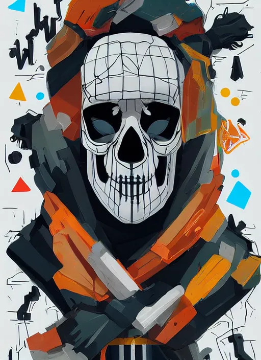 symmetry!! portrait of skull trooper from fortnite by | Stable ...