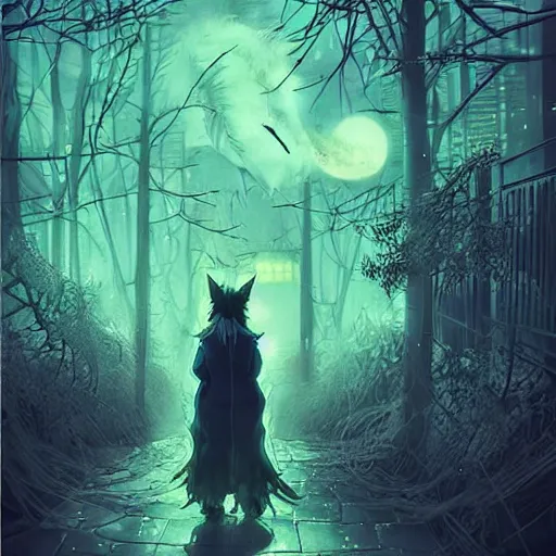 a real anime cover for an undead fox wizard with | Stable Diffusion ...