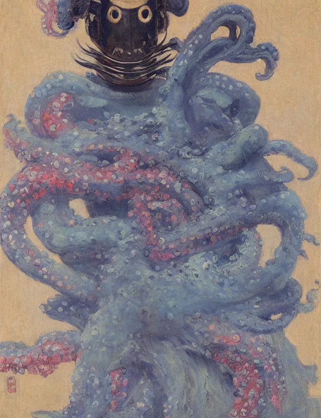 a magical fantastic samurai with a octopus mask by | Stable Diffusion ...